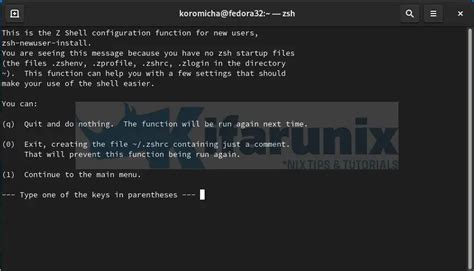 Install And Setup Zsh And Oh My Zsh On Fedora 32