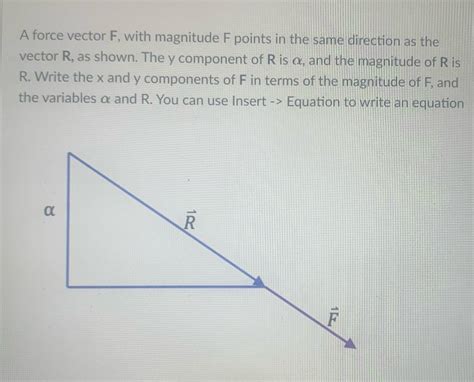 Solved A Force Vector F With Magnitude F Points In The Same Chegg Com