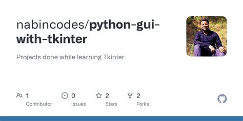 Github Nabincodes Python Gui With Tkinter Projects Done While Learning Tkinter