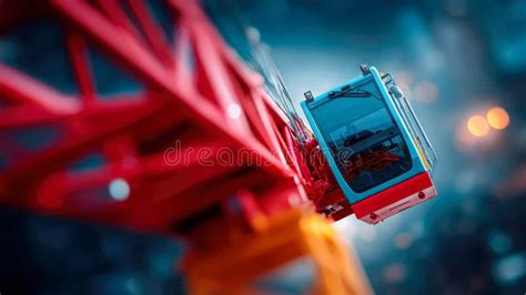 Tower Crane At A Construction Site Captured From A Low Angle With
