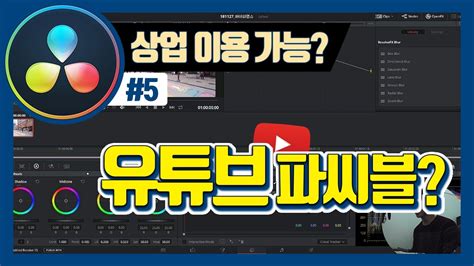다빈치 리졸브 무료버전 유튜브에 써도 되는지 본사에 직접 쇼부봤습니다 Youtube