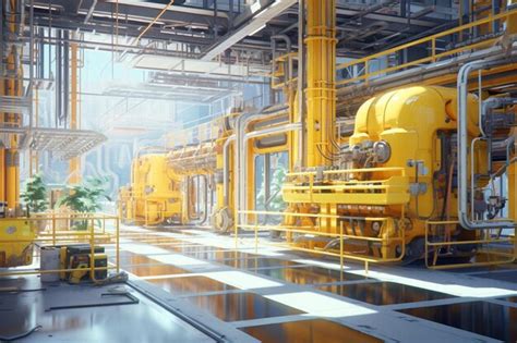Premium Photo Modern Factory Or Laboratory With Futuristic Automated