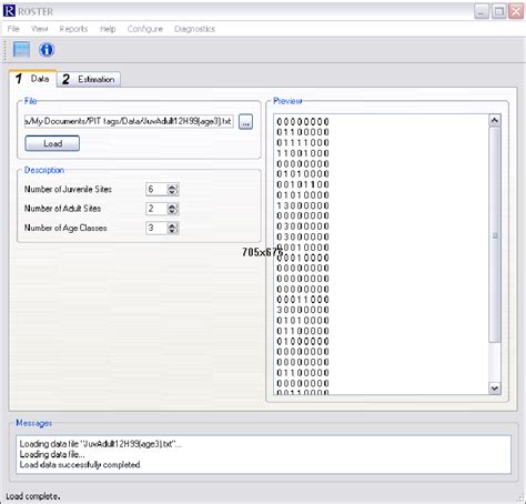 Program Interface Showing The Data Tab Download Scientific Diagram