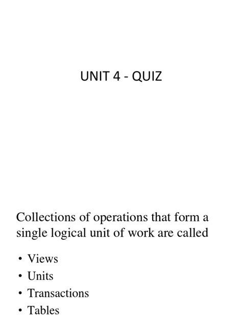 Dbms Transactions Mcq Download Free Pdf Database Transaction Data