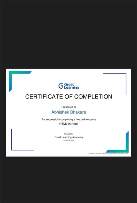 Abhishek Bhakare On Linkedin Greatlearningacademy Greatlearning Glacertificate