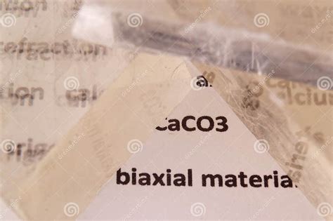 Optical Birefringence Demonstrated Using A Text Using A Natural Double Spar Calcite Crystal