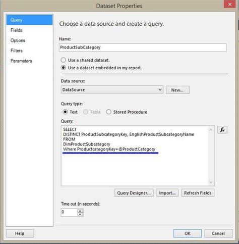 Cascaded Parameters In SSRS