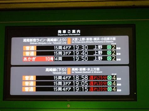 個別JR東日本 列車発車案内熊谷駅の写真画像 鉄道案内機器 路線図ドットコム フォトギャラリー
