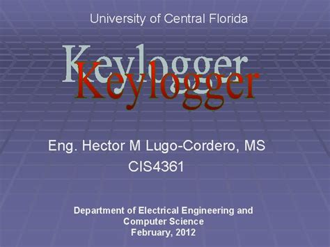 University Of Central Florida Eng Hector M Lugocordero
