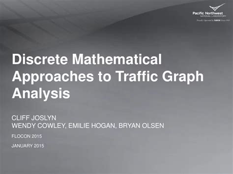 [ppt] Discrete Mathematical Approaches To Traffic Graph Analysis Cliff Powerpoint Presentation