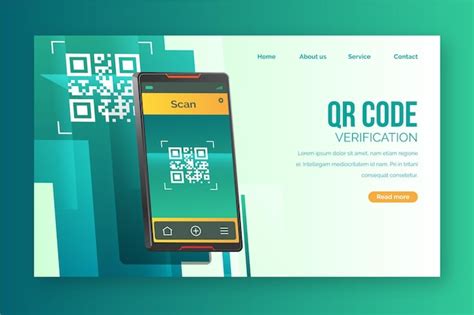 Qr Code Verification Landing Page Template Free Vector