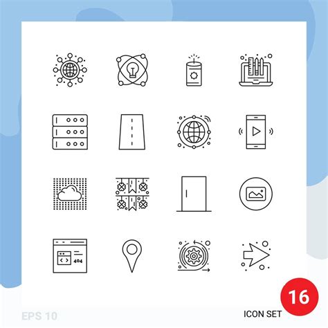 16 Universal Outlines Set For Web And Mobile Applications Server Data China Pencil Drawing