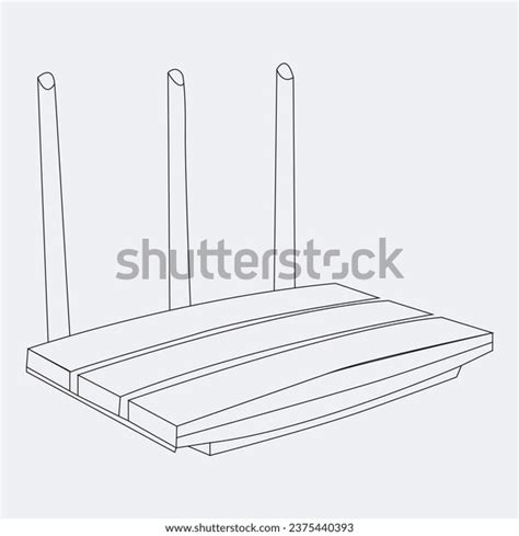 Wifi Router Vector Line Art Stock Vector Royalty Free Shutterstock