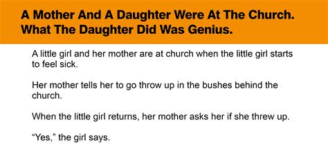A Mother And A Daughter Were At The Church