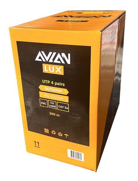 Кабель Utp 4pr 24awg Cat5e Avlan Lux наружный 305 м — Кабель Utp 4pr — Витая пара — Каталог