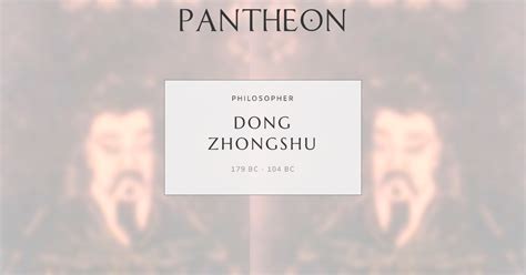 Dong Zhongshu Biography Pantheon