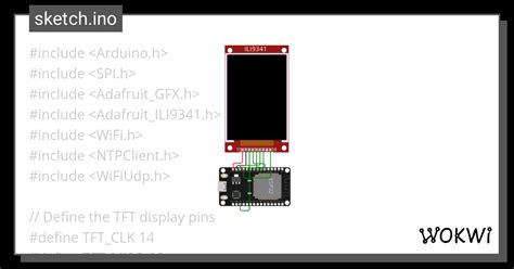 tft iot clock wokwi esp32 stm32 arduino simulator