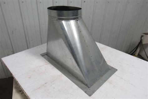 12dia Galvanized Rectangle To Round Transition Duct Bullseye Industrial Sales