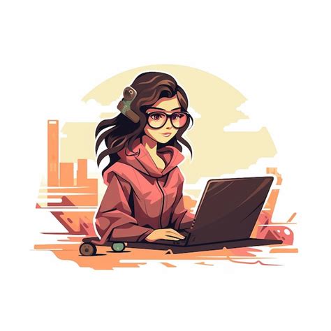 Premium Ai Image Female Developer Background