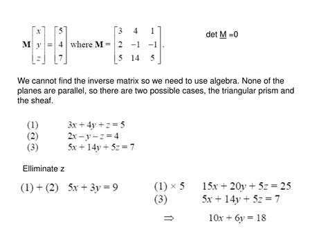 Ppt Fp2 Mei Matrices Part 2 Solving Simultaneous Equations
