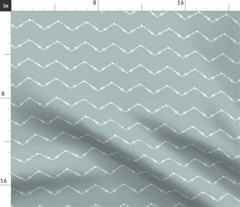 Small Boho Mosaic Zig Zag In Sage Green Fabric Spoonflower