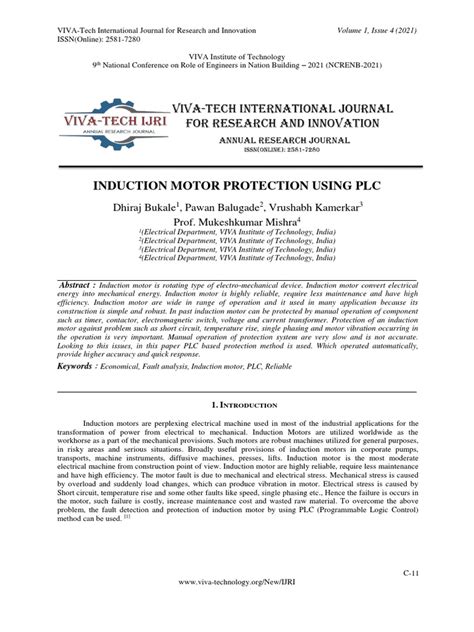 Induction Motor Protection Using Plc Pdf Programmable Logic Controller Scada