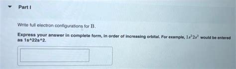 Solved Part A Write Full Electron Configurations For Mg