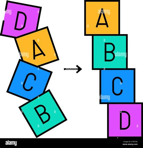 Sorting Algorithm Icon Color Illustration Stock Vector Image And Art Alamy