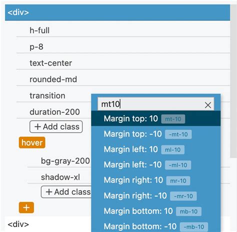 Class Tree Inspector Pinegrow Web Editor