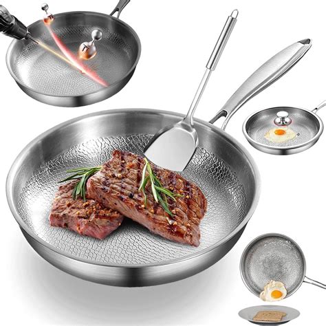 2025 Upgraded 12 Titanium Pan 100 Titanium Pans For Cooking Non Stick Titaniums Hammered Pan