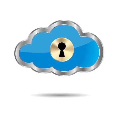 Premium Vector Cloud Computing And Networking Design Concept Locked Cloud Symbol