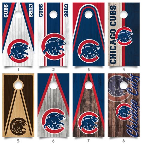 Chicago Cubs Cornhole Wraps Skins