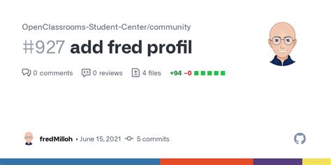 Add Fred Profil By Fredmilloh · Pull Request 927 · Openclassrooms