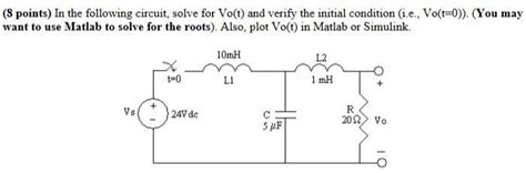 Points In The Following Circuit Solve For Vo T Chegg Com