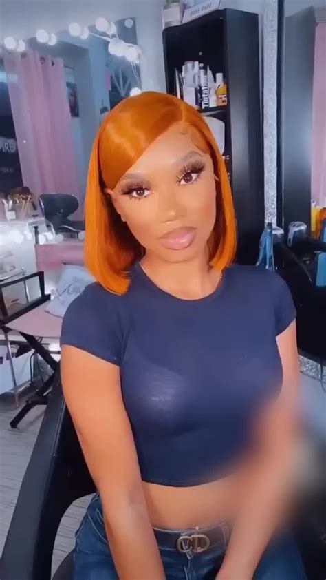 Ginger Bob Lace Front Wigs Human Hair 13x4 Hd Lace Front Wigs 150