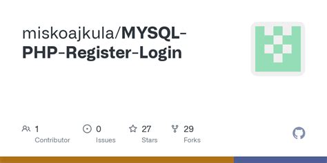 Github Miskoajkulamysql Php Register Login