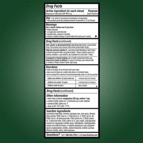 Dulcolax Chewy Fruit Bites Saline Laxative Cherry Berry Chewables 30 Ct