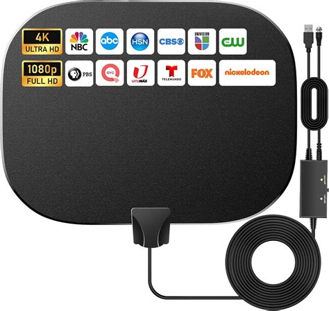 Antenne Tv Intérieur Puissante520km Gamme Antenne Tv Avec Amplificateur Smart Signal Booster