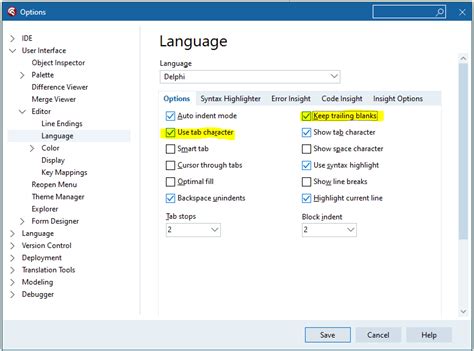 Delphi Tab Replaced To Space Automatically In Delphi11 Stack Overflow