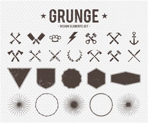 Grunge Elements Vector Images Over