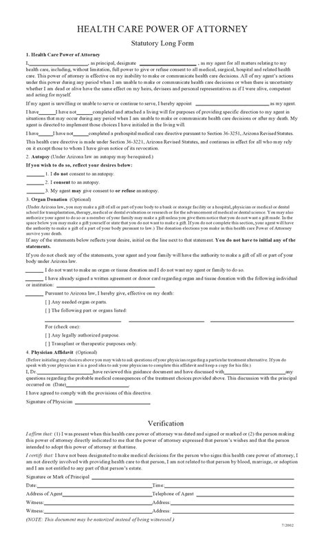 39 Free Medical Power Of Attorney Forms All States