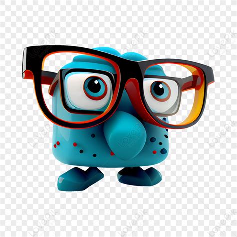 Glasses 3d Cute Cartoonvintagemidjourneyfashion Glasses Png