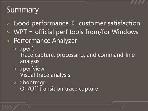 PPT Performance Analysis Using Windows Performance Toolkit PowerPoint