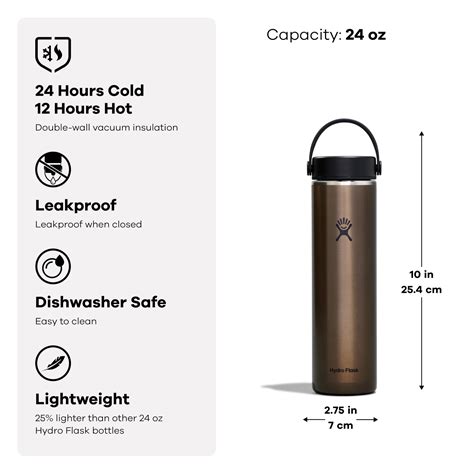 Hydro Flask 24 Oz Lightweight Trail Series Wide Flex Cap