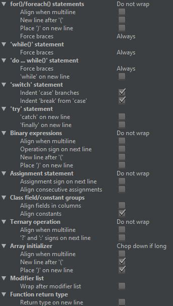 Phpstorm Over Indenting Multi Line Functions Stack Overflow