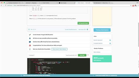 Interviewbit Matrix Search Youtube