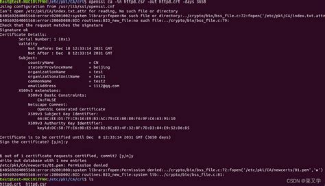 openssl命令基础用法：创建ca和申请证书 openssl创建ca和申请证书 csdn博客