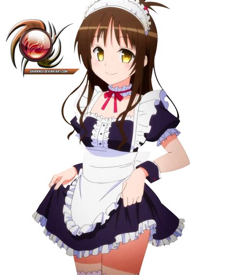 To Love Ru Darkness Yuuki Mikan Maid Render By Sharknex On Deviantart