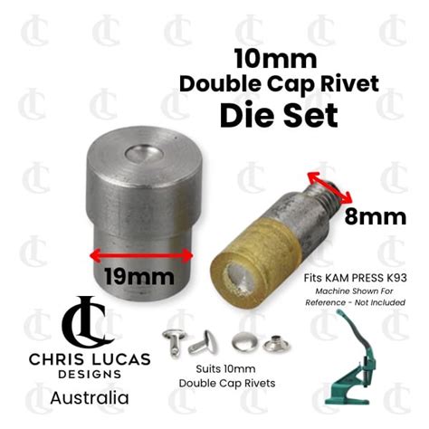 Double Cap Rivets Gold 10 X 8 Bag Making Supplies Australia Chris Lucas Designs