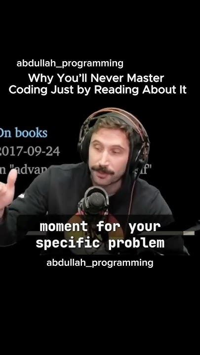 why you will never master coding just by reading about it shorts